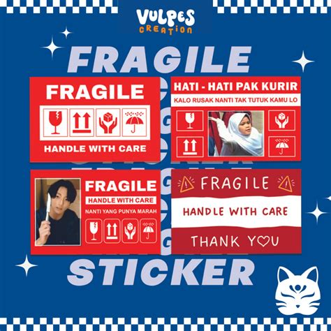 Jual Sticker Fragile 25 Pcs Custom Fragile Meme Fragile Basic Fragile Kpop Fragile Cute