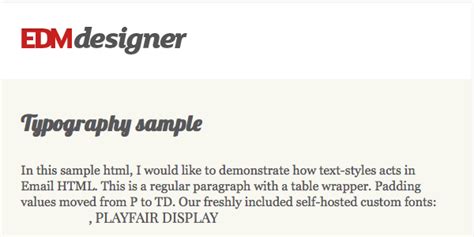 Typography In Modern Html Emails