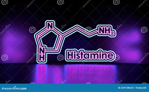 Chemical Formula Of Histamine Thin Line Style Illustration Stock Illustration Illustration Of