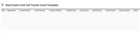 Free Cold Call Tracker Excel Template Streamline Your Sales And Lead