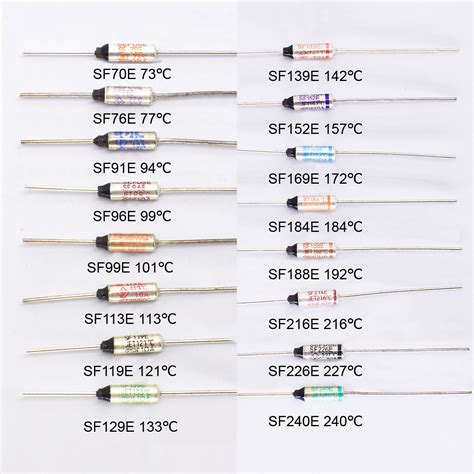 2pcs 250v 10a Thermal Cutoffs Sefuse Thermal Fuse Tf Cutoff 73°c 240°c