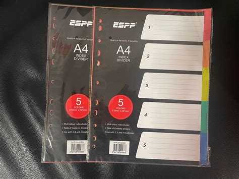 Espp A4 Index Divider Hobbies And Toys Stationery And Craft Stationery And School Supplies On Carousell Espp A4 Index Divider Hobbies And Toys Stationery And Craft Stationery And School Supplies On Carousell