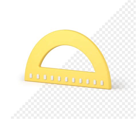 Premium Psd Protractor Yellow Mathematical Angle Tilt Engineering