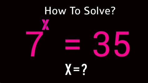 Algebra Exponential Equation Youtube