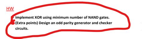 Solved Hw Implement Xor Using Minimum Number Of Nand Gates