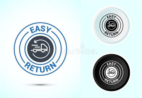 Easy Return Icon Design Illustration Easy Return Label For Product