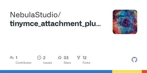 GitHub NebulaStudio Tinymce Attachment Plugin