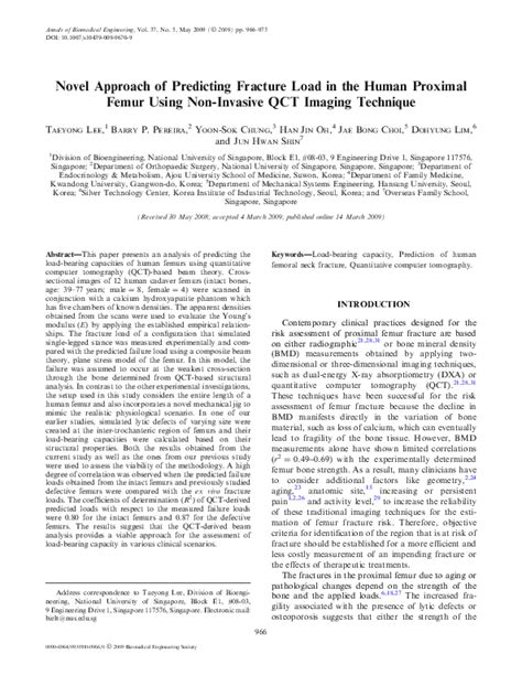 Pdf Novel Approach Of Predicting Fracture Load In The Human Proximal