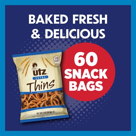 Utz Extra Thin Pretzels Multipack Pretzels 1 Oz 60 Count