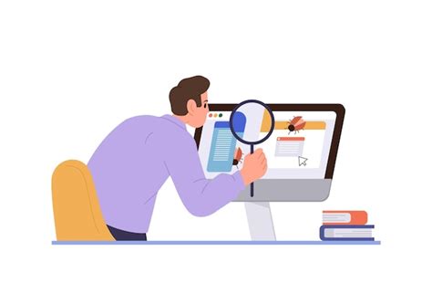 premium vector professional male engineer quality assurance programmer cartoon character