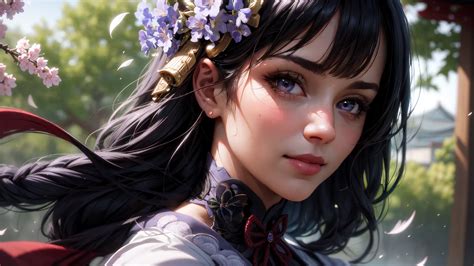 Artificial Intelligence Generated Wallpaper Of Raiden Shogun Genshin Ch