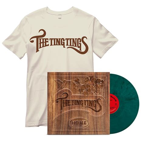 The Ting Tings Official Store Ting Tings Home Green Leaves Coloured Vinyl T Shirt Signed