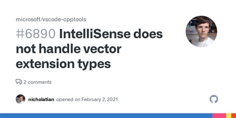 intellisense does not handle vector extension types · issue 6890 · microsoft vscode cpptools