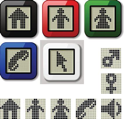 Lcd Display Pixel Symbols Stock Vector Royalty Free FreeImages