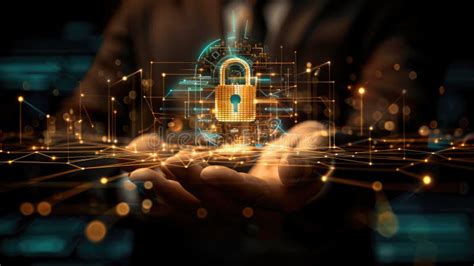 World Password Day A Businessman S Hand Holds A Glowing Holographic Lock Surrounded By Digital