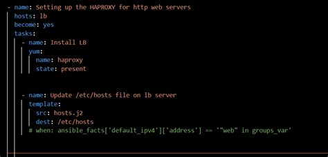 I Am Trying To Update My Etchosts File On My Load Balancer Server Using Ansible So I Created A
