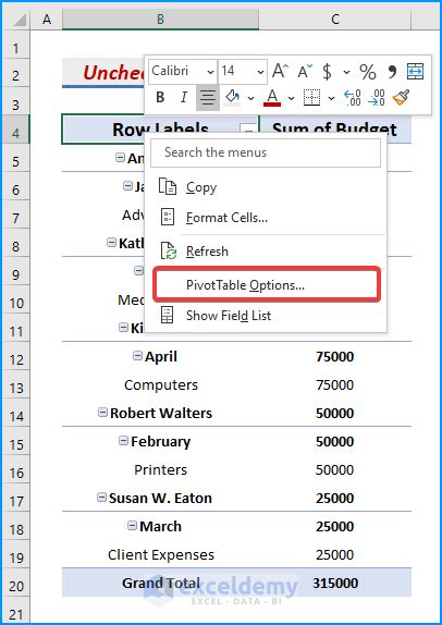 How To Hide Filter Arrows From Pivot Table In Excel 3 Easy Ways