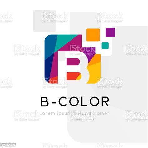 레인 보우 B 문자로 추상적인 로고입니다 벡터 일러스트 레이 션 로고에 대한 스톡 벡터 아트 및 기타 이미지 로고 알파벳 B 디자인 Istock