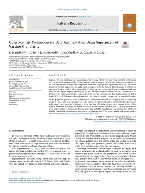Pdf Object Centric Contour Aware Data Augmentation Using Superpixels