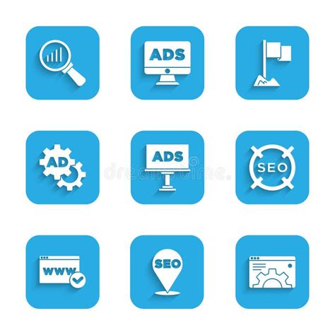 Set Advertising Seo Optimization Browser Setting Website Template Location Marker And