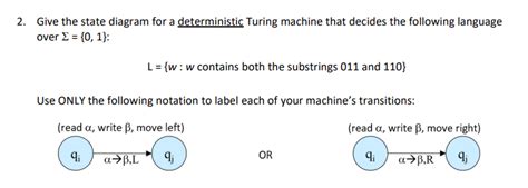 Solved 2 Give The State Diagram For A Deterministic Turing