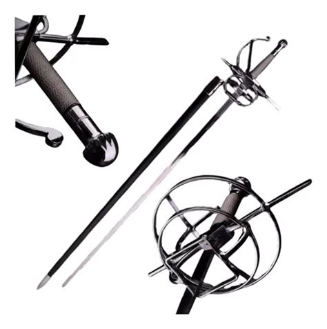 Espada Estoque Florete Mosquetero Esgrima Con Vaina Premium