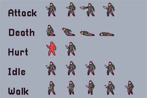 Ruin Enemy Sprite Sheets Pixel Art