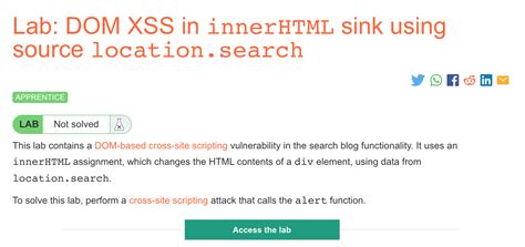 Portswiggers Dom Xss In Innerhtml Sink Using Source Arch Walkthrough