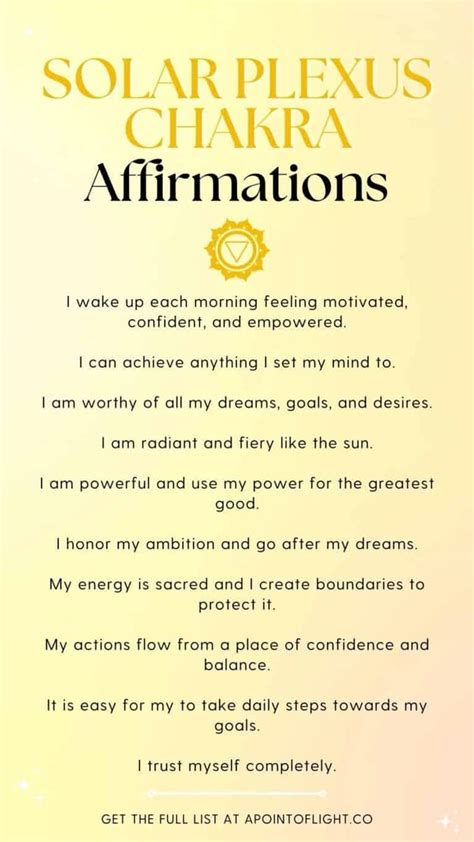 45 Solar Plexus Chakra Affirmations Fire Up Your Confidence And Energy
