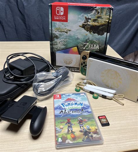 닌텐도 스위치 Oled 젤다의 전설 티어스 오브 더 킹덤 에디션 Sd 256gb 케이스 신둔면 취미 게임 음반 당근 중고거래