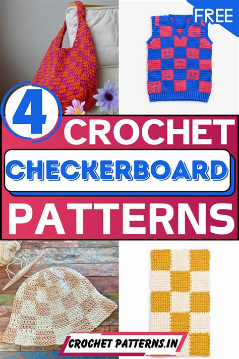 Free Crochet Checkerboard Patterns And Accessories