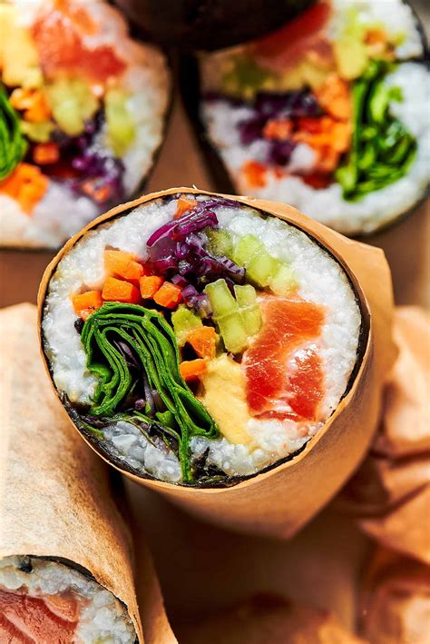 Easy Salmon Sushi Burrito Sushirrito L A Farmgirls Dabbles