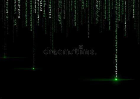 Technology Binary Background Binary On Green Background Stock Vector Illustration Of
