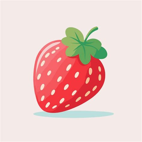 딸기 스티커 벡터 만화 일러스트 레이 션 프리미엄 Ai 생성 벡터