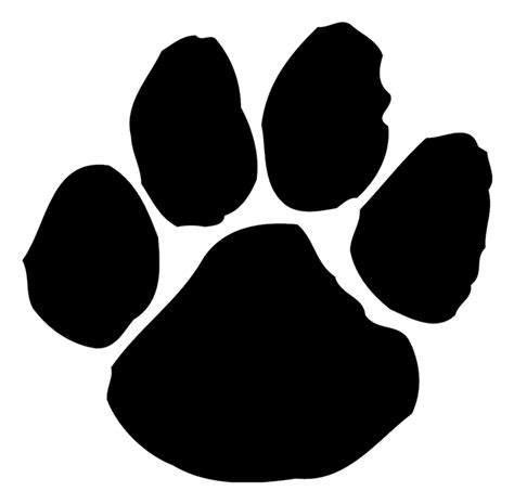 Tiger Paw Print Clipart Png Download Lsu Tiger Paw Print Svg