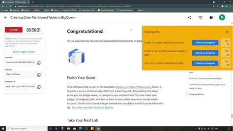 Creating Date Partitioned Tables In Bigquery Qwiklabs Gsp414 Youtube