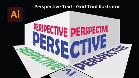 Perspective Text Effect Illustrator Perspective Grid Typography
