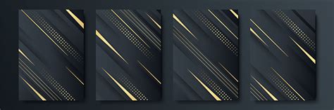 표지 브로셔 전단지 모바일 기술 응용 프로그램 및 온라인 서비스 타이포그래피 엠블럼 로고 배너를 위한 블랙 및 골드 디자인