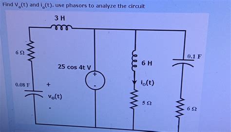 solved find v0 t ﻿and i0 t ﻿use phasors to analyze the