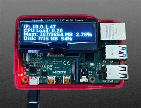 Adafruit 223 Monochrome Oled Bonnet For Raspberry Pi Id 4567