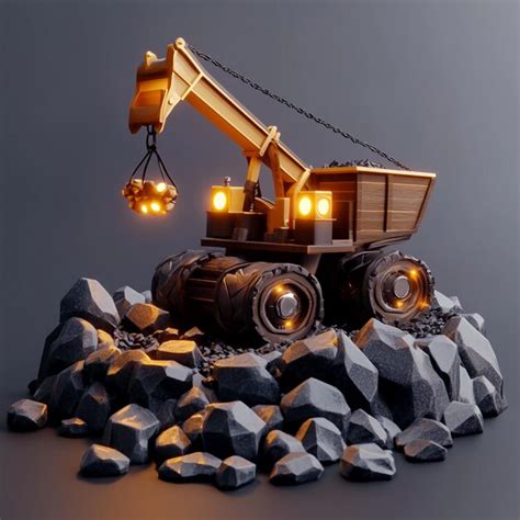 3d Mining Icon Resource Extraction And Industry Illustration Logo Premium Ai Generated Image