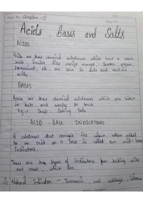 Solution Class 10th Chemistry Chapter 2 Acid Base And Salt Notes With Intext Question And