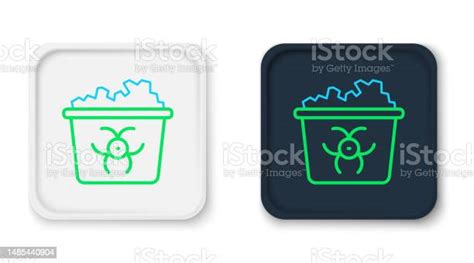 흰색 배경에 격리 된 회 전염성 폐기물 아이콘 방사성 폐기물을 수거하기 위한 탱크 쓰레기통 이나 컨테이너 생물 위험 물질 다채로운 개요 개념 벡터 0명에 대한 스톡 벡터