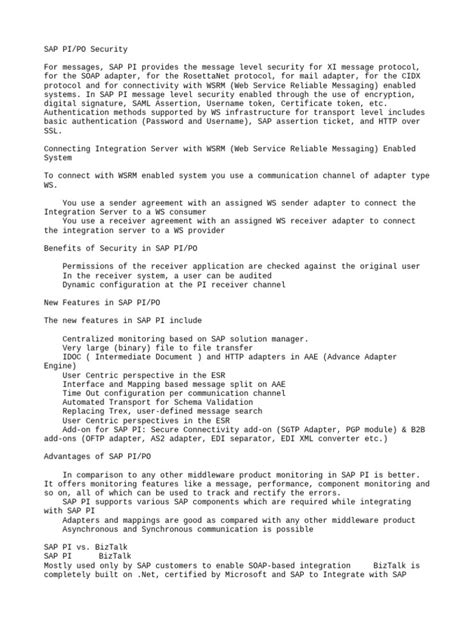 Sap Pipo Guru99 Tutorials1 Pdf Web Service Computing