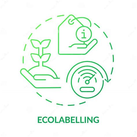 Ecolabelling Green Gradient Concept Icon Stock Vector Illustration Of Logo Production 245222302