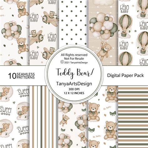 Teddy Bear Fabric Etsy