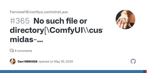 No Such File Or Directory Comfyuicustomnodescomfyuicontrolnet