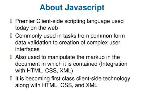 ppt intro to javascript powerpoint presentation free download id