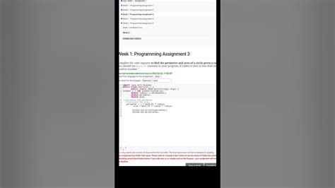 Programming In Java Week 1 Programming Assignment 2023