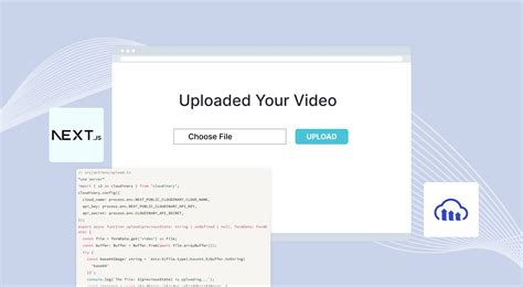 upload a video to cloudinary in next js app router